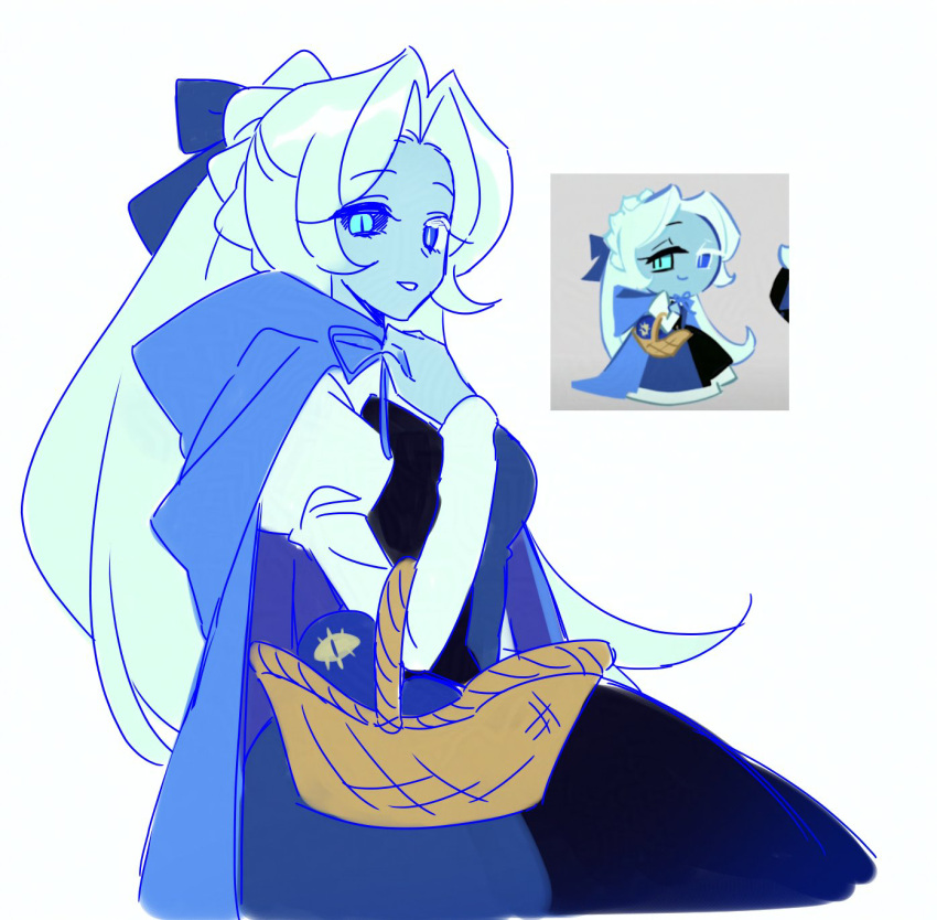 Safebooru - 1boy blue eyes blue skin candy apple hair ornament colored ...