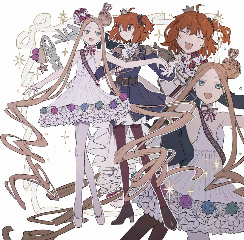 Safebooru - 2girls abigail williams (fate) abigail williams (santa) (fate) belt blonde hair blue ...