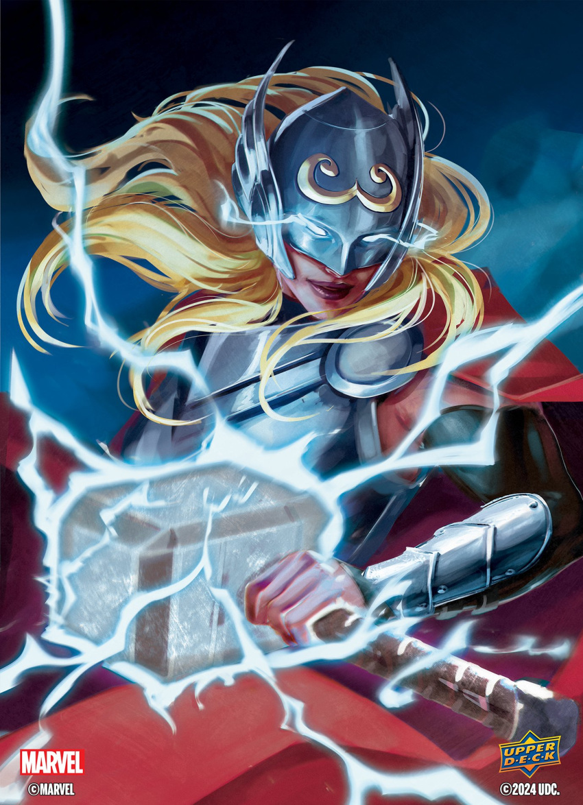 Safebooru - 1girl blonde hair cape copyright name dcyann helmet highres ...