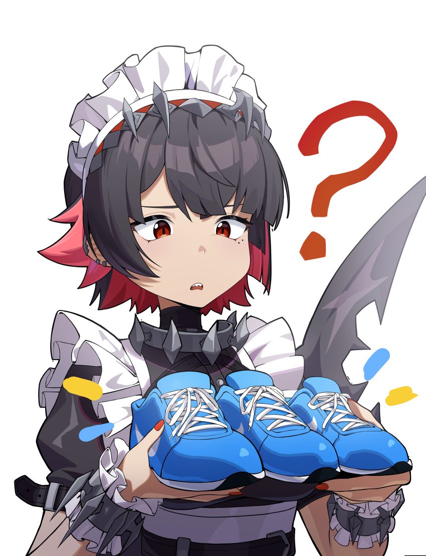 Safebooru - 1girl ? absurdres black hair blue shoes colored inner hair ...
