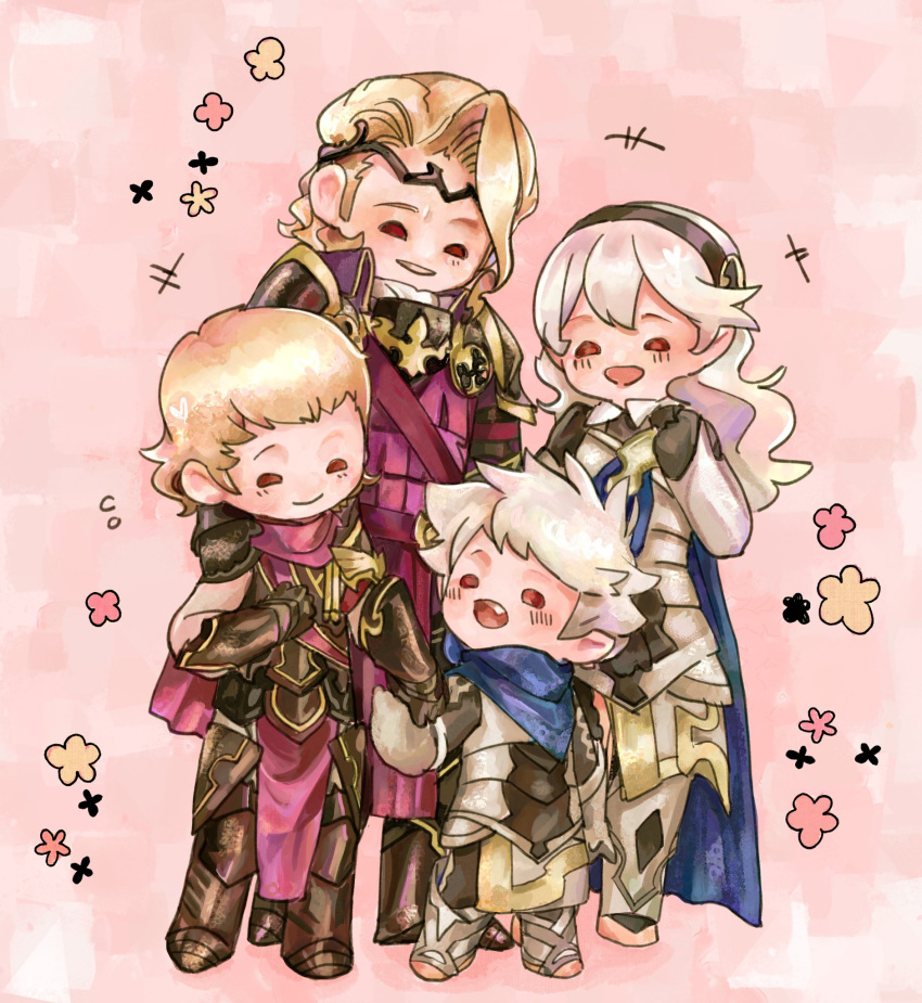Safebooru - 1girl 3boys aristocratic clothes armor black armor black ...