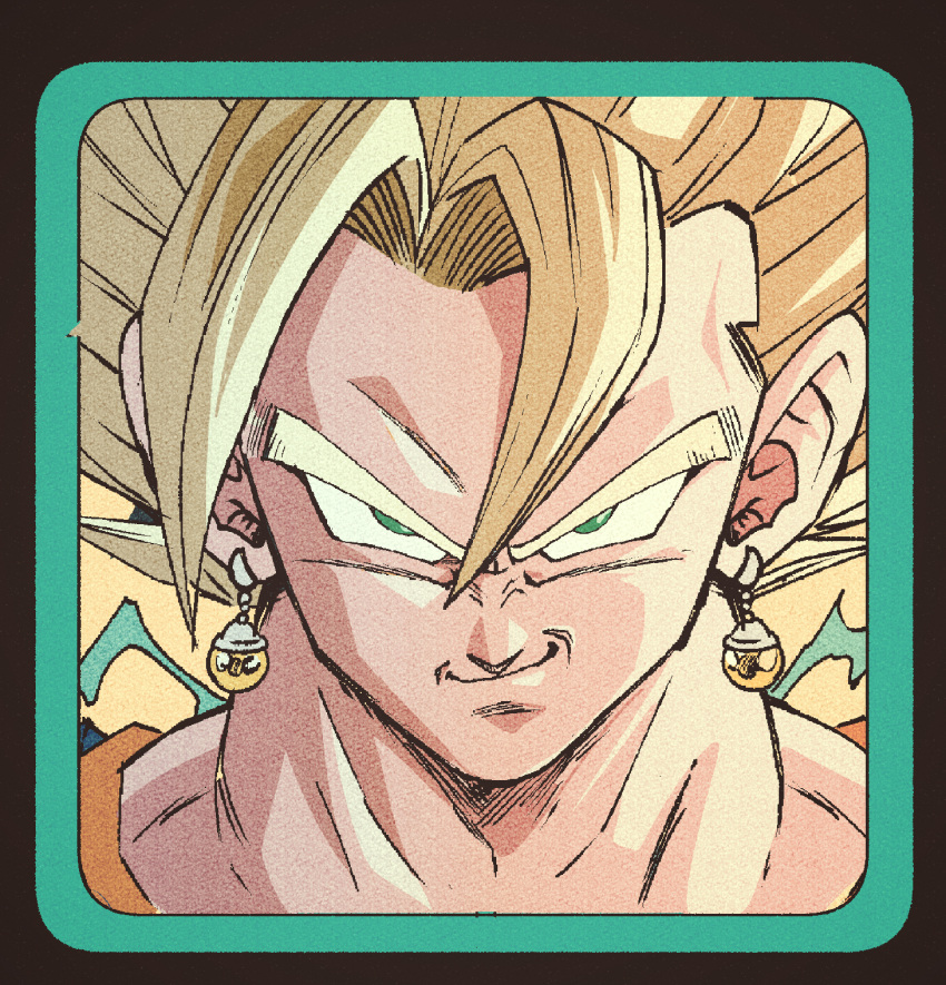 Safebooru - 1boy blonde hair border close-up dragon ball dragon ball z ...