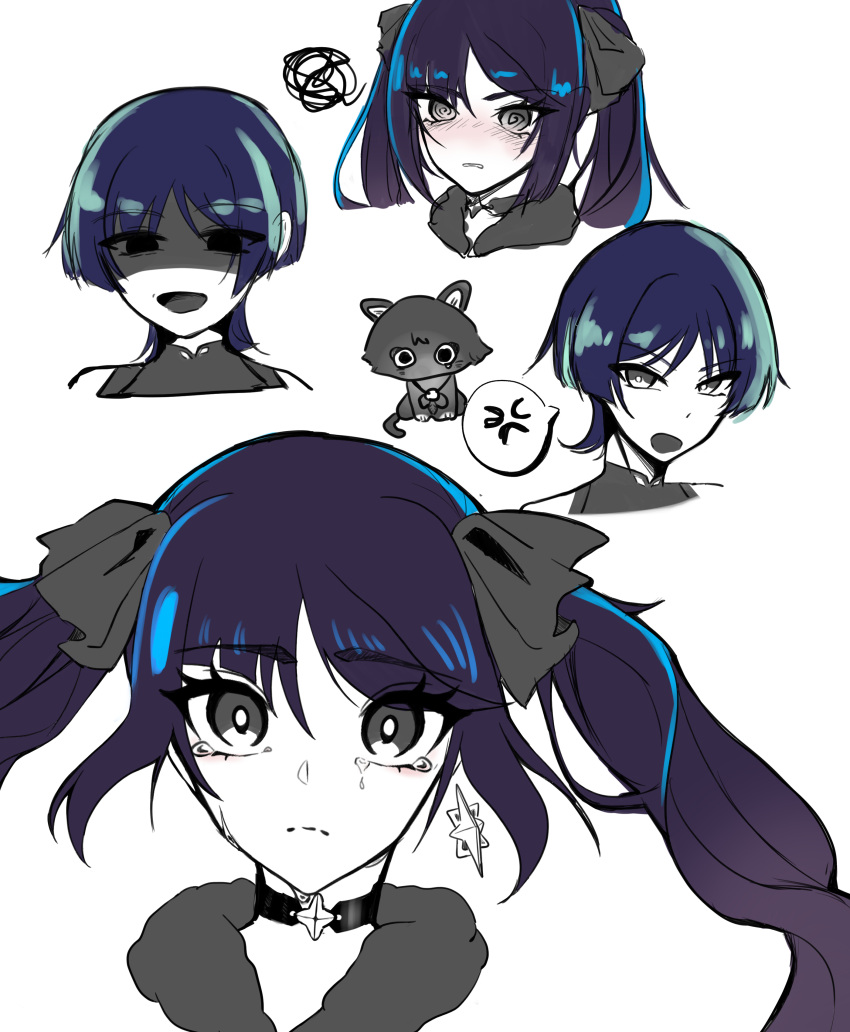 Safebooru - 1boy 1girl @ @ absurdres anger vein animalization blunt ...