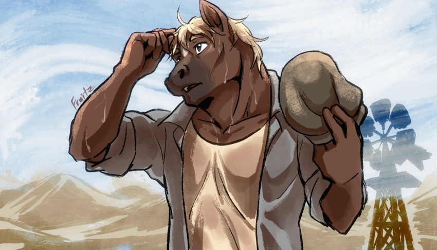 Safebooru - 1boy animal ears artist name english commentary fruitz (fruitzjam) furry furry male ...