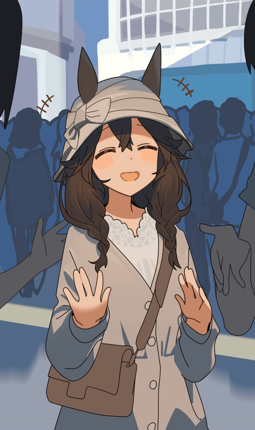 Safebooru - 1girl absurdres alternate costume animal ears ashinowoto black hair blush braid ...