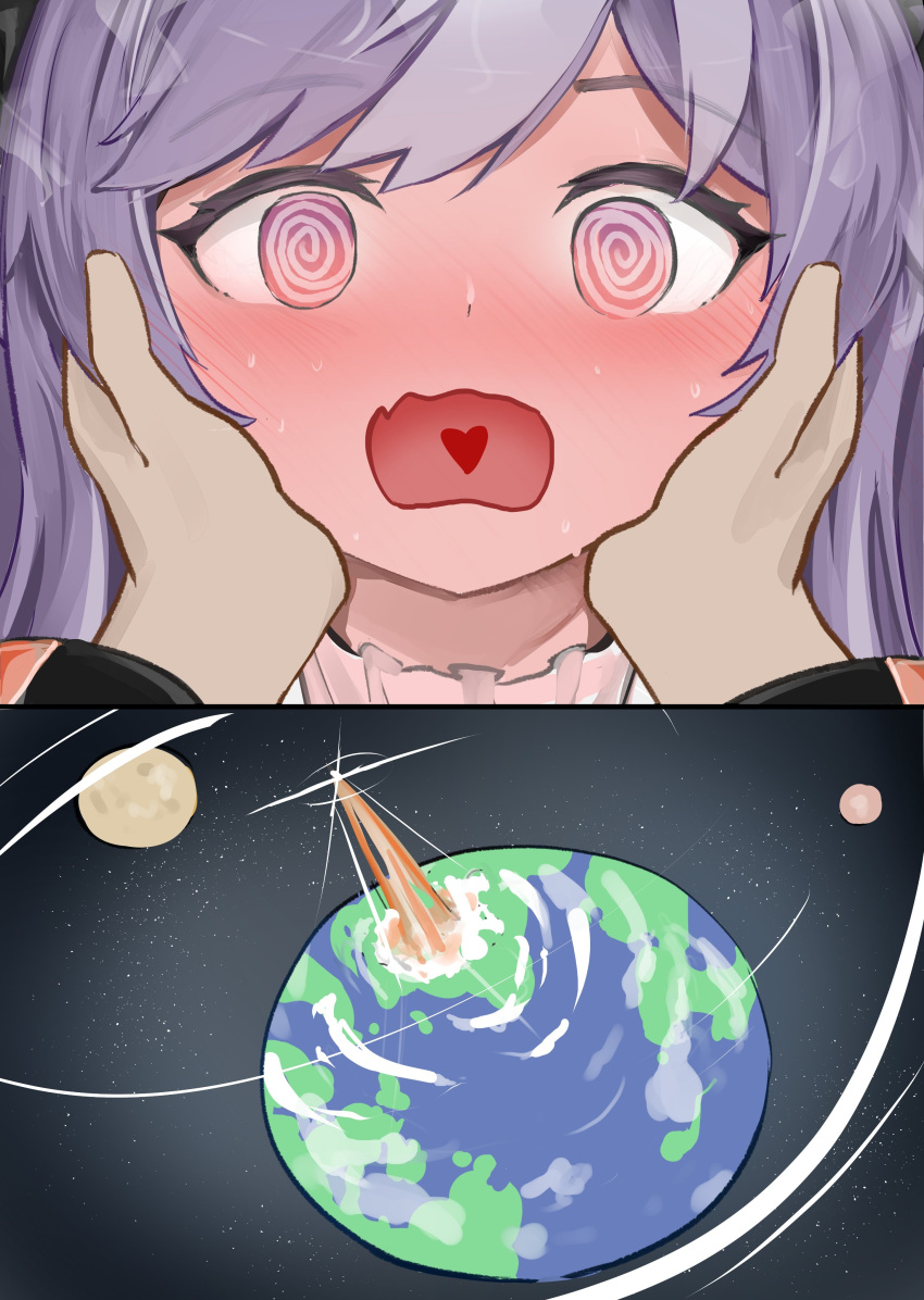 Safebooru - 1girl blush earth (planet) embarrassed long hair pov vivian (zenless zone zero ...