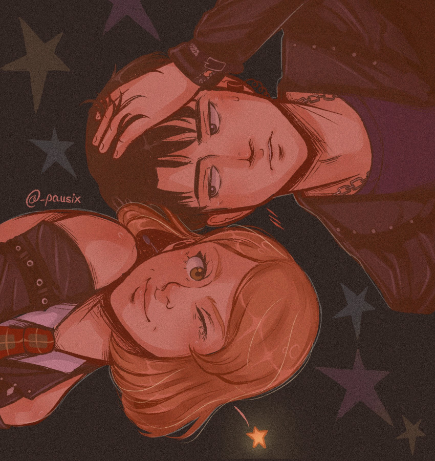 Safebooru - black eyes black hair black jacket blush chain hairy ...