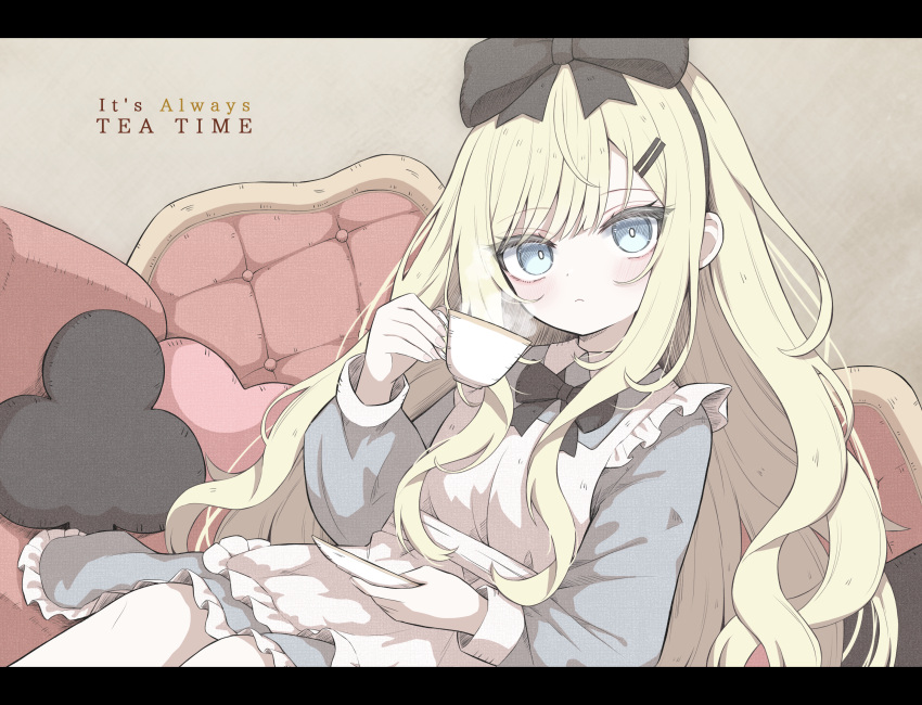 Safebooru - alice (alice in wonderland) alice in wonderland apron black bow black bowtie blonde ...