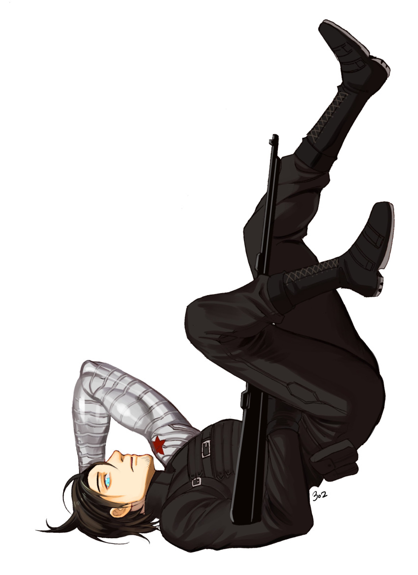 Safebooru - 1boy 302 absurdres artist name black hair captain america ...