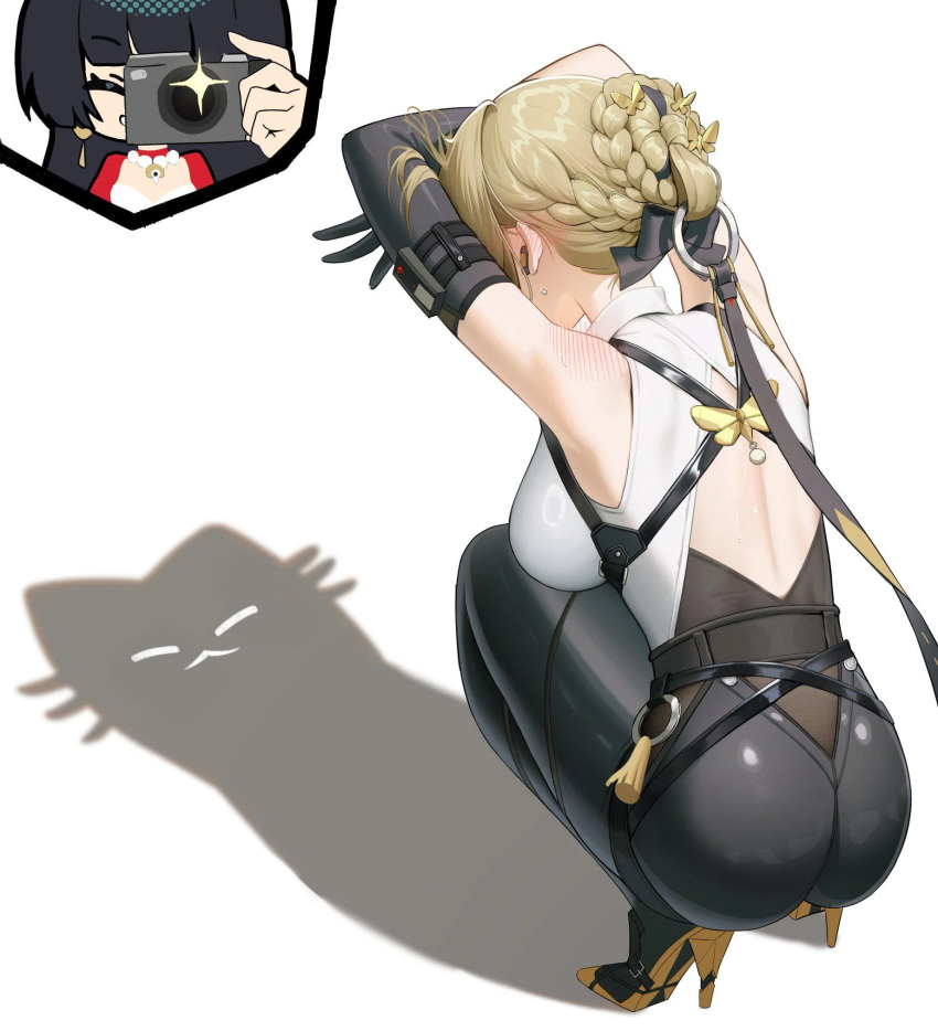 Safebooru - astra yao camera cat shadow puppet evelyn chevalier long hair multiple girls zenless ...