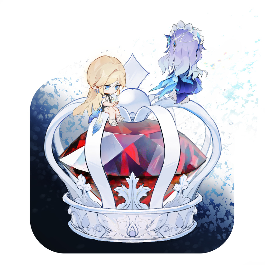 Safebooru - 2girls black dress blonde hair blue eyes cantarella ...