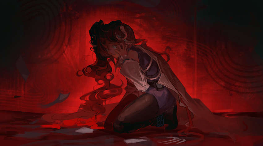 Safebooru - 1girl absurdres animal ears arknights black pantyhose black shoes blue eyes brown ...