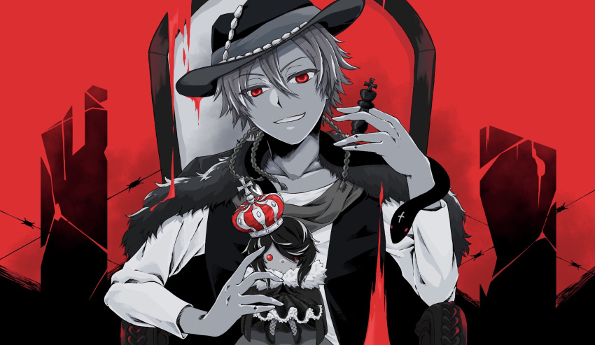 Safebooru - 1boy ahoge alicein mikuni blonde hair braid chess piece ...