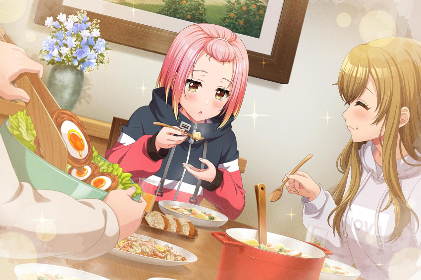 Safebooru - d4dj dress inuyose shinobu pink hair short hair yellow eyes | 5778140