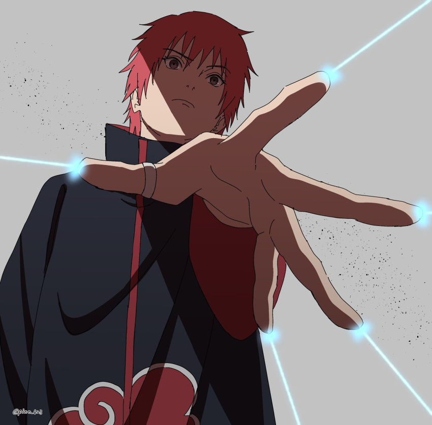 Safebooru - 1boy akatsuki uniform black cloak cloak closed mouth ...