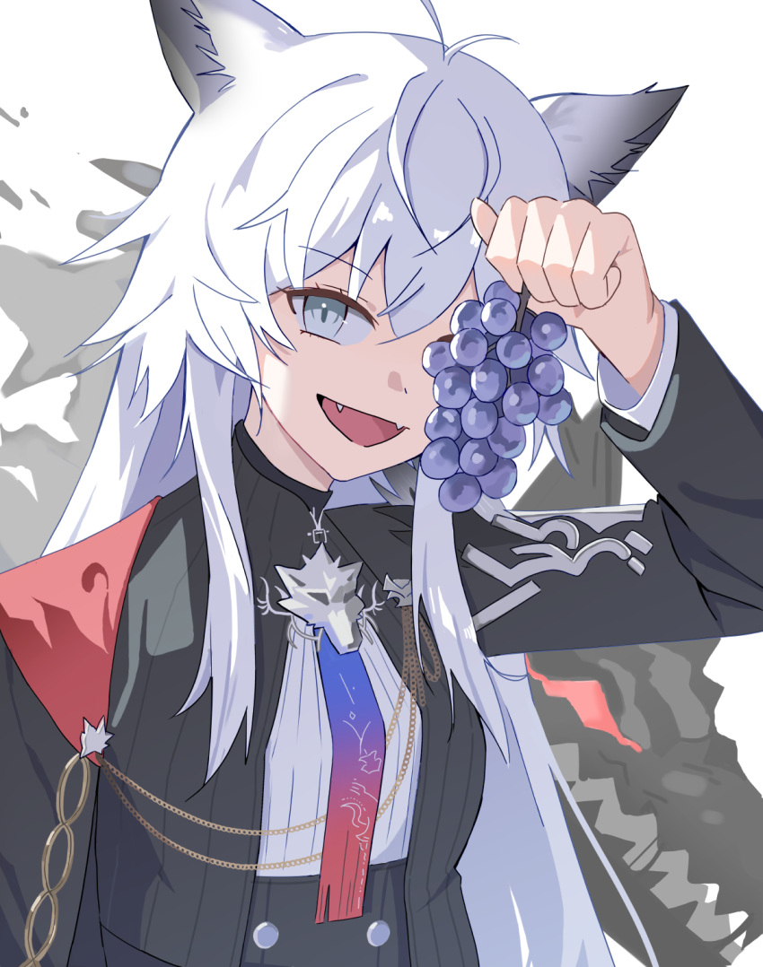 Safebooru - 1girl animal ears arknights black jacket black skirt dronia ...