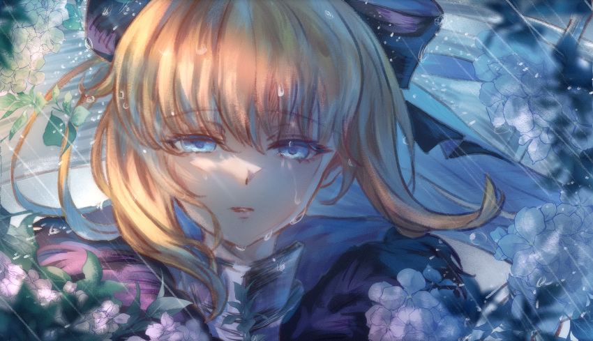 Safebooru - 1girl aesc (fate) aesc (savior) (fate) black bow blonde hair blue eyes bow fate ...