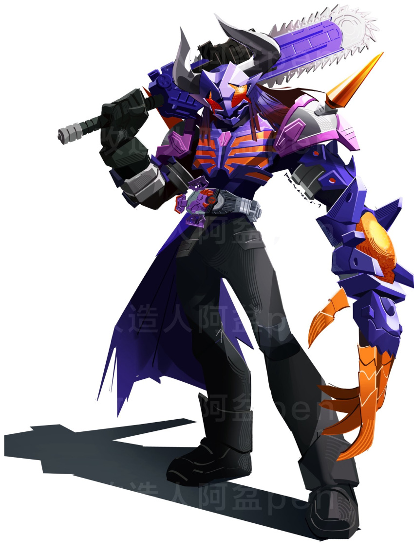 Safebooru - 1boy armor chainsaw desire driver full body gauntlets ...