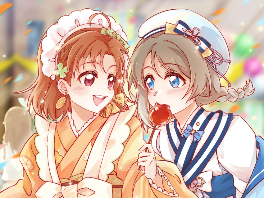 Safebooru - ahoge alphive blue eyes blurry blurry background blush bow ...