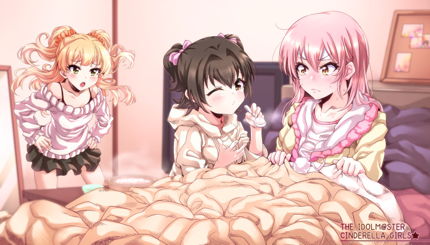 Safebooru - 3girls akagi miria alternate costume black hair blonde hair bow brown eyes brown ...