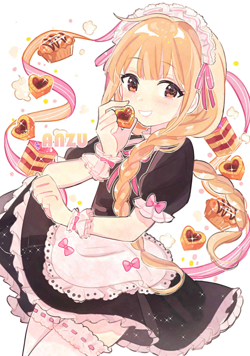 Safebooru - 1girl alternate costume blonde hair brown eyes enmaided ...
