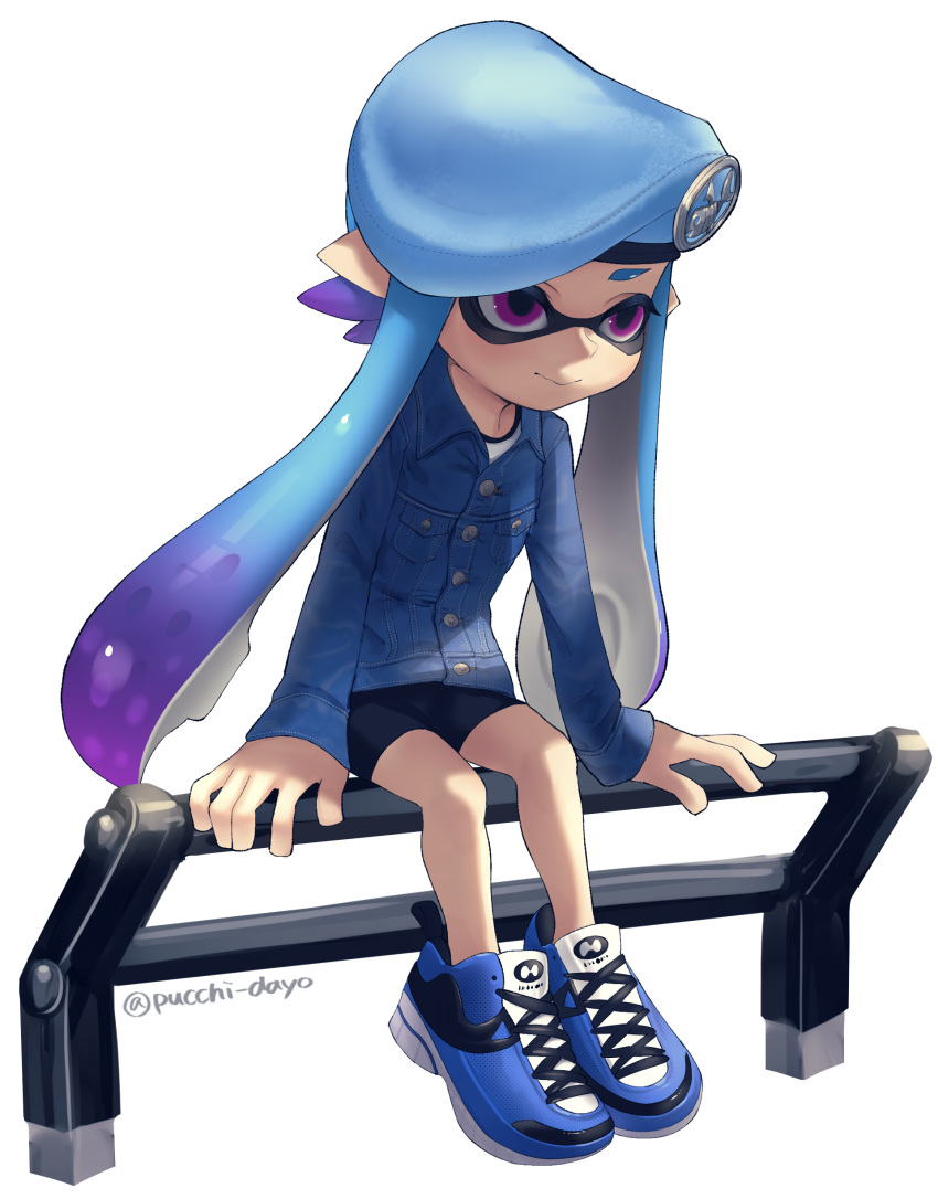 Safebooru - 1girl absurdres arm support beret bike shorts black shorts ...