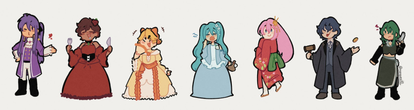 Safebooru - +++ 2boys 5girls aku no musume (vocaloid) akujiki musume ...
