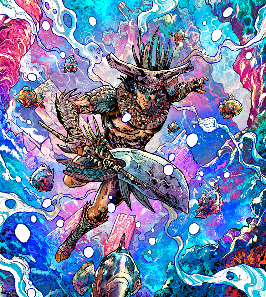 Safebooru - abstract background air bubble atlantis attuma (marvel) axe ...