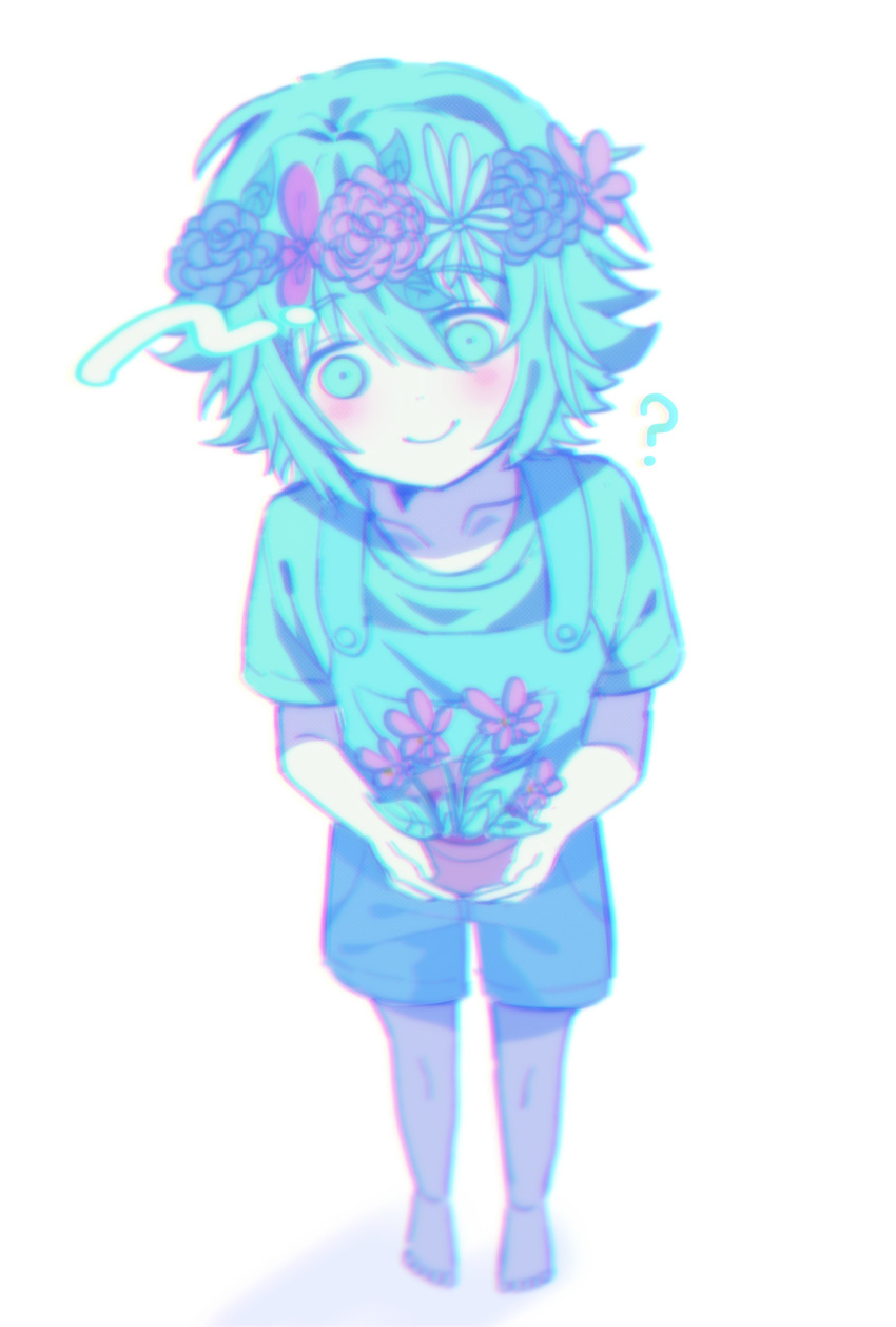 Safebooru - 1boy ? absurdres barefoot basil (headspace) (omori) basil ...