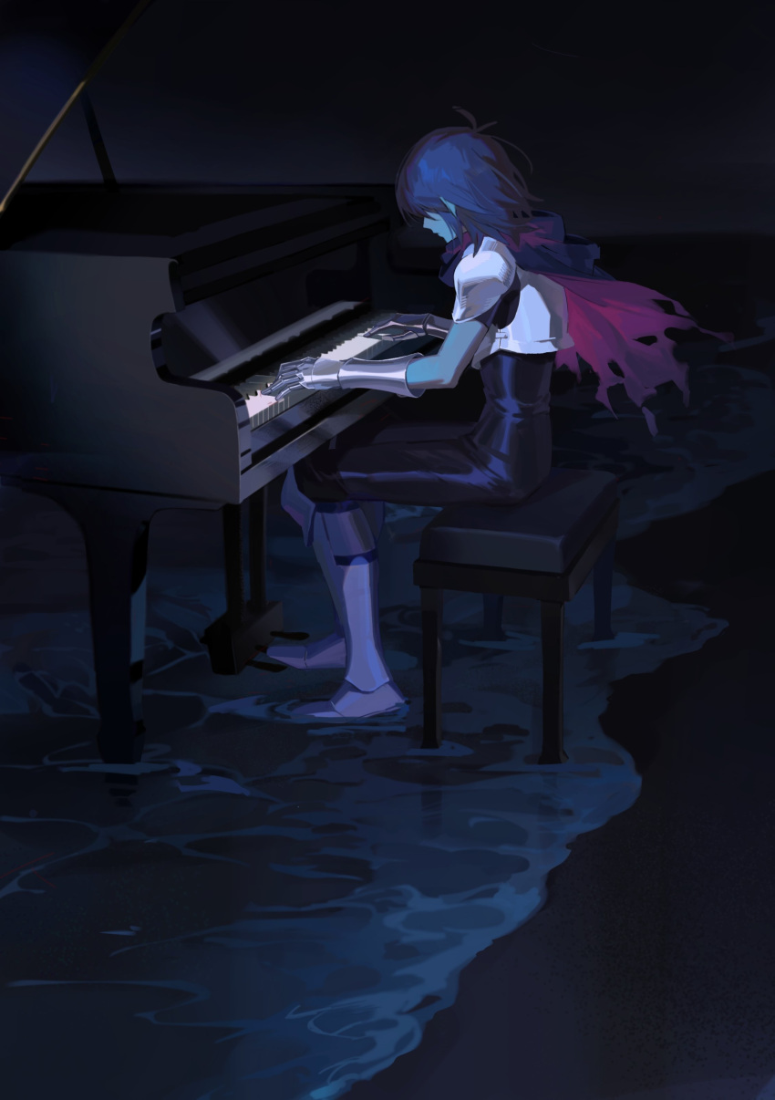 Safebooru - 1other absurdres antenna hair armor armored boots black ...