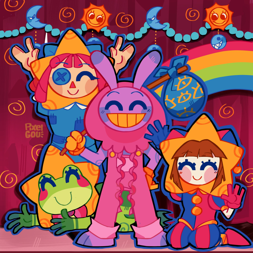 Safebooru - 1boy 1other 2girls absurdres album cover redraw alien stage ...