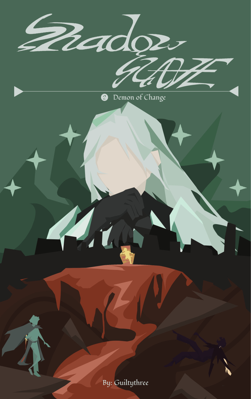 Safebooru - 1girl 1other 2boys absurdres black gloves cape character ...