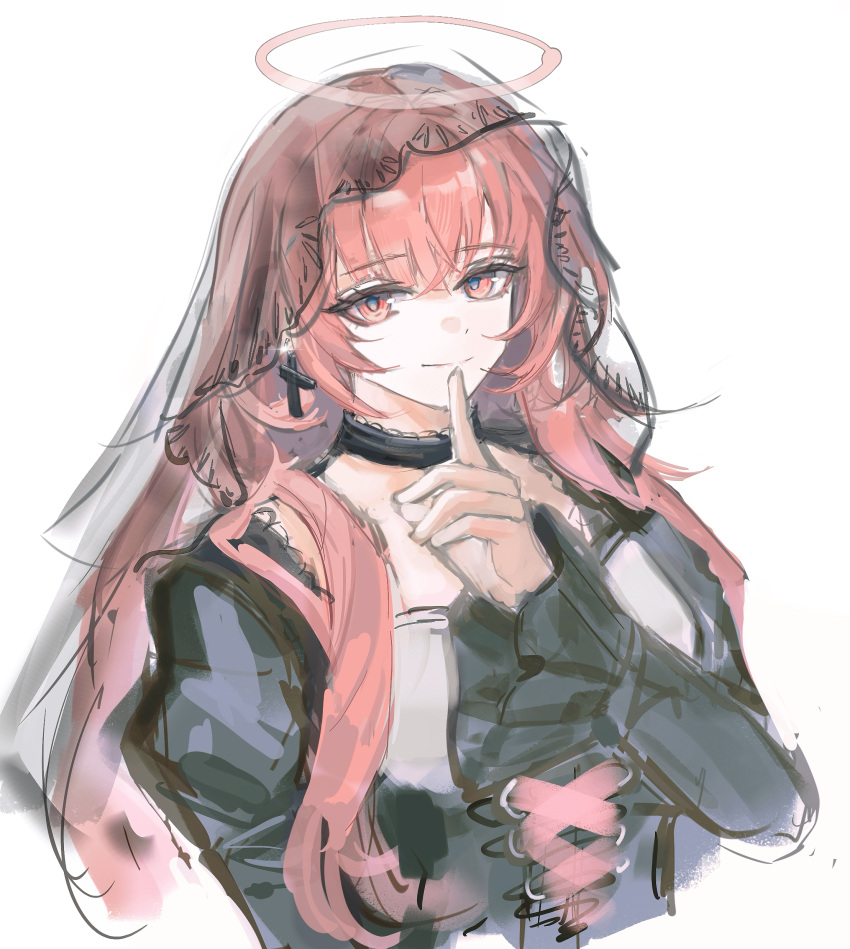 Safebooru - 1girl absurdres arknights black choker black veil chinese ...