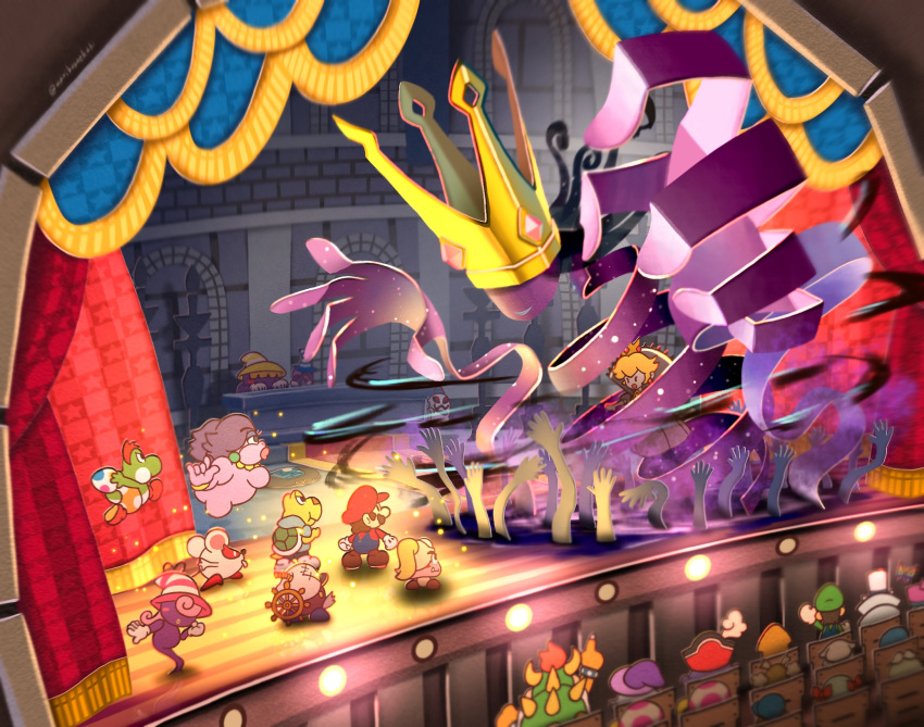 Safebooru - 6+boys 6+girls admiral bobbery arm up audience battle ...