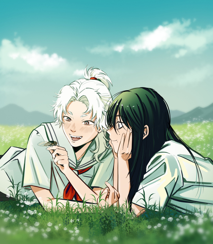 Safebooru - 2girls absurdres bug cicada genderswap genderswap (mtf ...