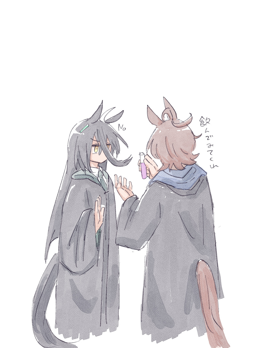 Safebooru - 2girls absurdres agnes tachyon (umamusume) ahoge animal ears black hair black ...