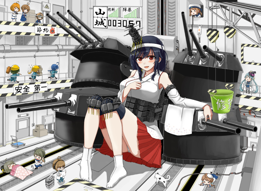Safebooru - 5inasada black hair cat fairy (kantai collection) floral ...