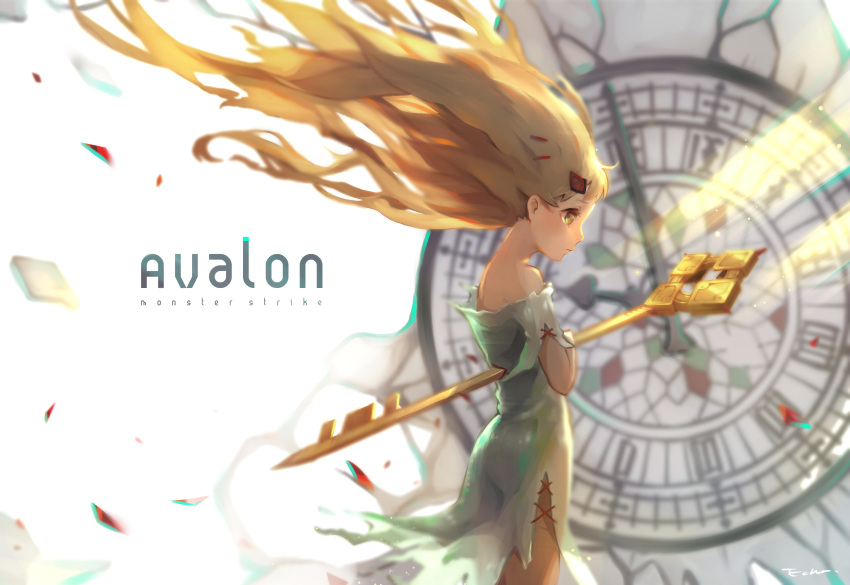 Safebooru - 1girl avalon (monster strike) bare shoulders character name ...