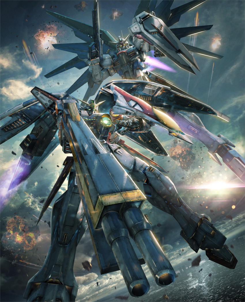 Safebooru - absurdres beam rifle energy gun freedom gundam gundam ...