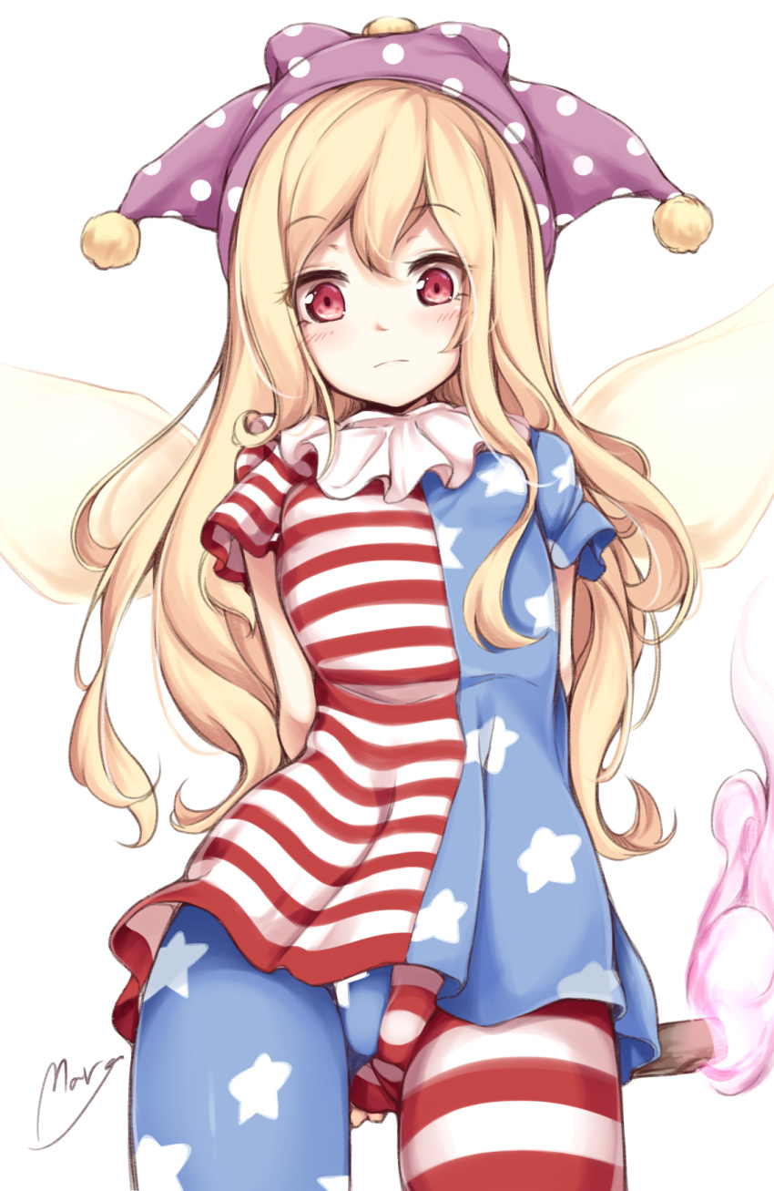 Safebooru 1girl American Flag Dress American Flag Legwear Arms Behind 4477