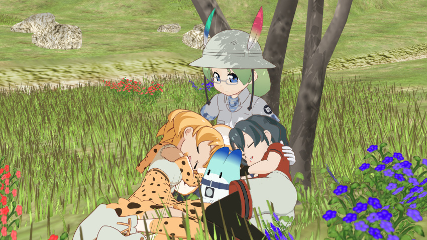 Safebooru - 3d artist request field flower highres kaban (kemono ...