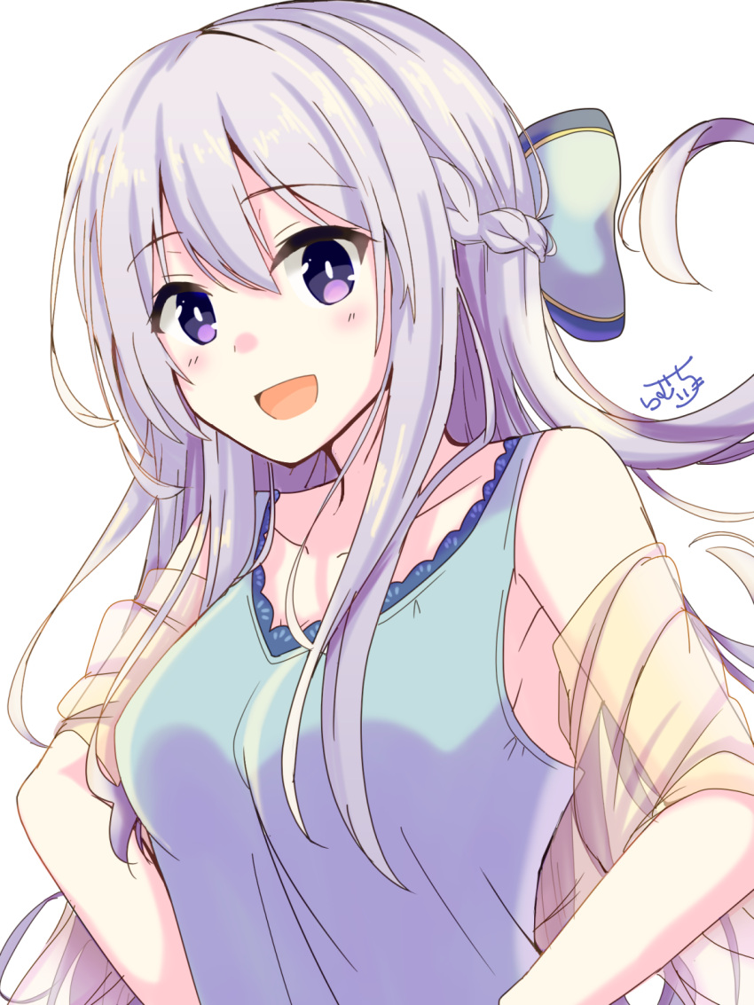 Safebooru 1girl D Armpit Peek Arms At Sides Bare Shoulders Blush Bow 0657
