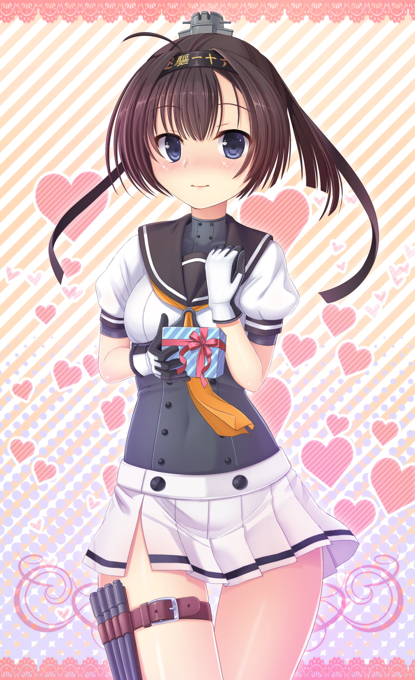 Safebooru - 1girl ahoge akizuki (kantai collection) blue eyes blush breasts brown hair eyebrows ...