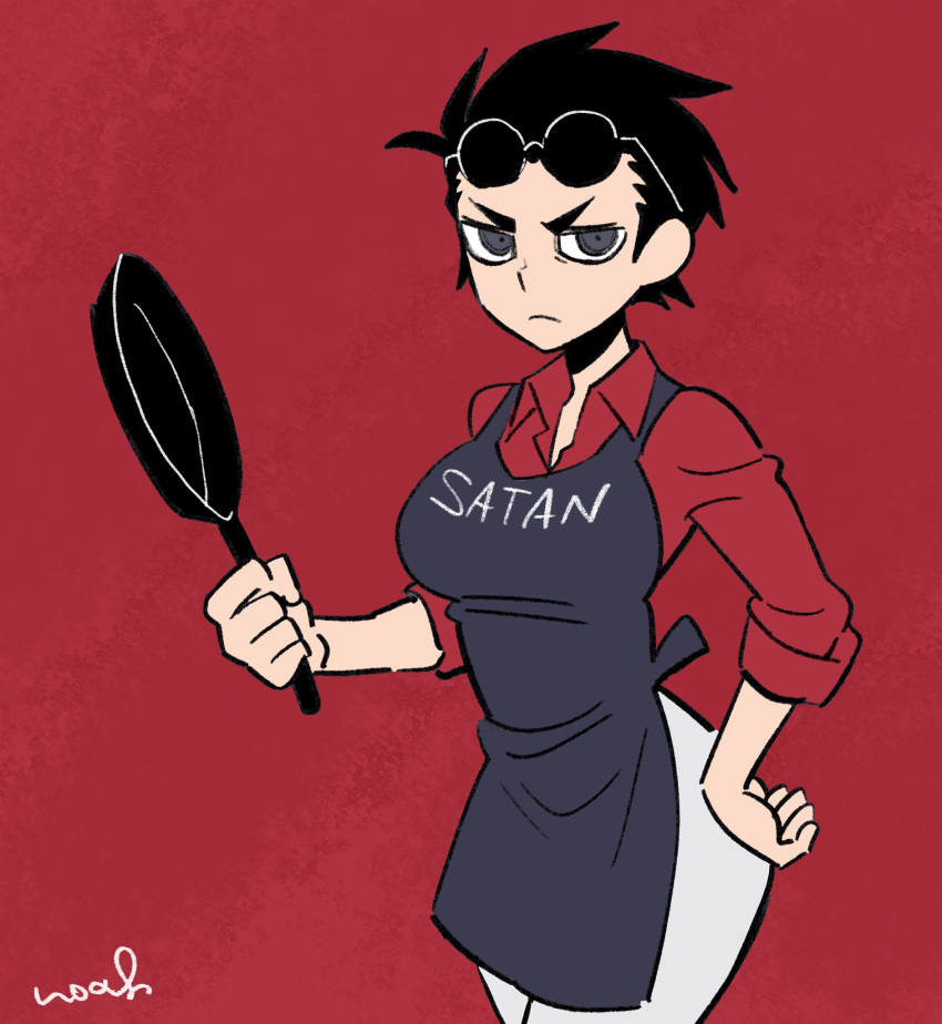 Safebooru - 1girl apron black eyes black hair genderswap genderswap ...