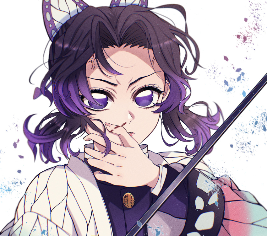 Safebooru - 1girl absurdres anger vein black hair blood demon slayer ...