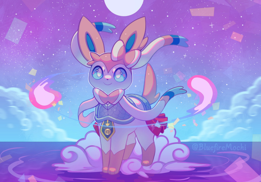 Safebooru - blue eyes bluefire mochi clothed pokemon highres looking at ...
