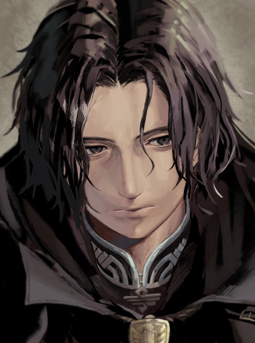 Safebooru - 1boy alex row black cloak black hair black shirt black ...