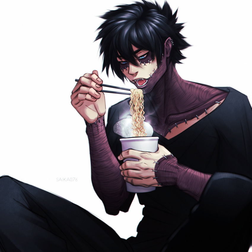 Safebooru - 1boy absurdres artist name black hair blue eyes boku no ...