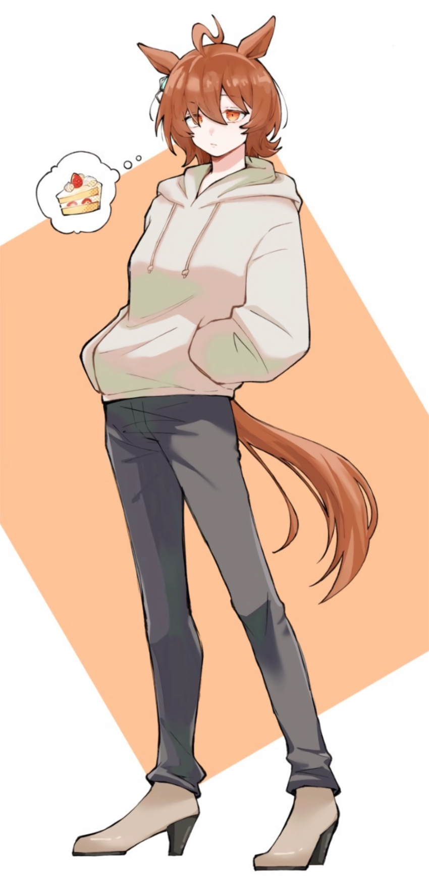 Safebooru - 1girl :/ absurdres agnes tachyon (umamusume) ahoge animal ears black pants breasts ...