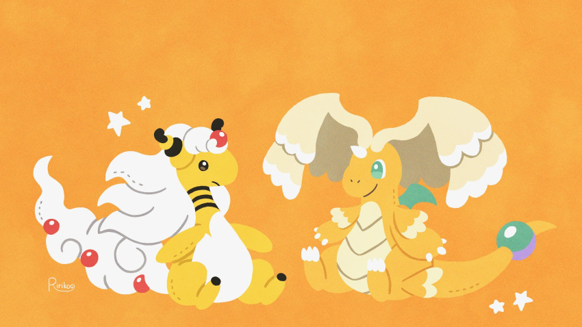 Safebooru - ampharos claws closed mouth dragonite feathered wings ...